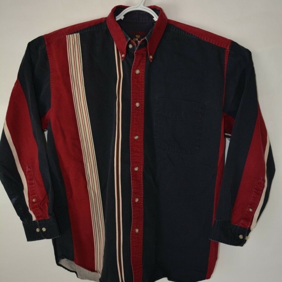 Ivy Crew | Shirts | Ivy Crew Long Sleeve Red White Blue Size L | Poshmark